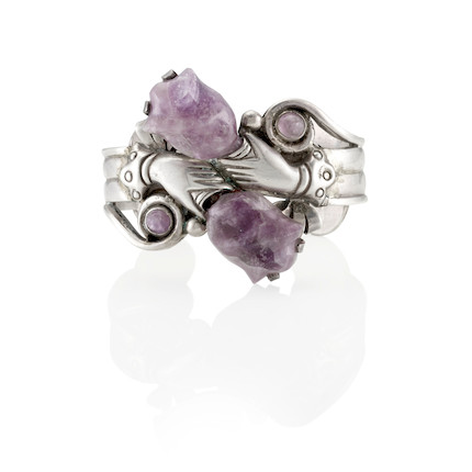 Bonhams : WILLIAM SPRATLING A SILVER AND AMETHYST CUFF, MEXICO