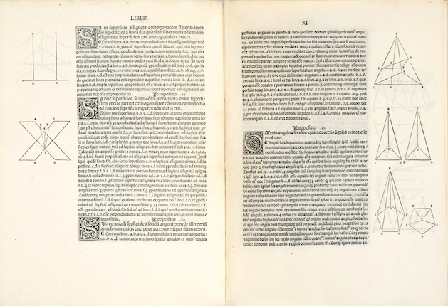 Bonhams : EUCLID'S ELEMENTS, 1482 EUCLID. FL. 300 BCE. Elementa ...