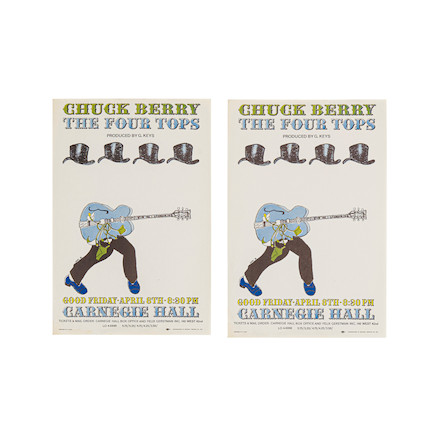 Bonhams : A CHUCK BERRY CONCERT POSTER AND TWO HANDBILLS FOR CARNEGIE ...