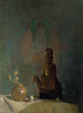 Bonhams : Hovsep Pushman (1877-1966) When Evening Comes 27 1/8 x 20 1/2 ...
