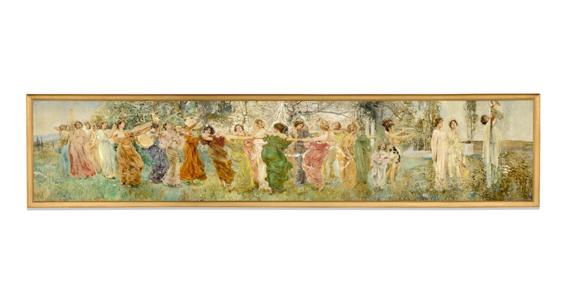 Bonhams : Robert Frederick Blum (1857-1903) Moods to Music 31 x 147 in ...