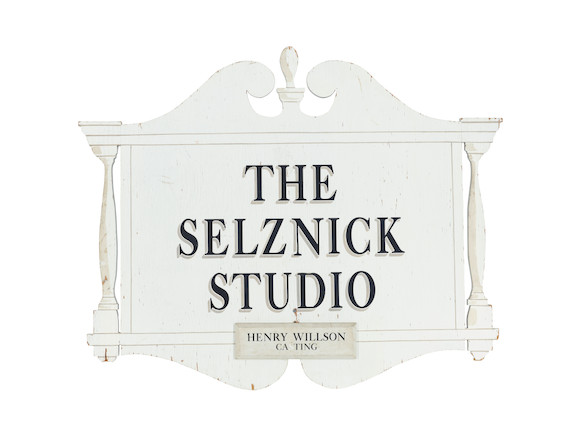Bonhams : A SELZNICK STUDIO SIGN USED IN MOVIOLA THE SCARLETT O'HARA WAR
