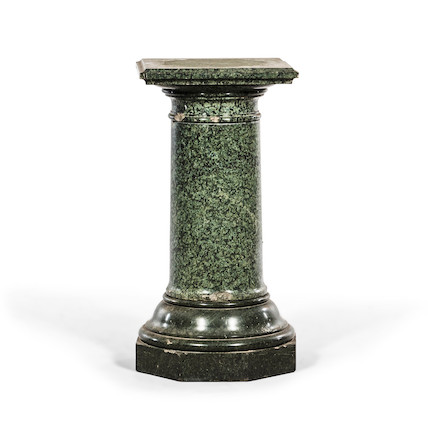 Bonhams Skinner : Green Marble Plinth,