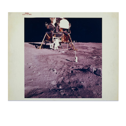 Bonhams : BUZZ ALDRIN AT THE LUNAR MODULE 2 photographs by NEIL ARMSTRONG
