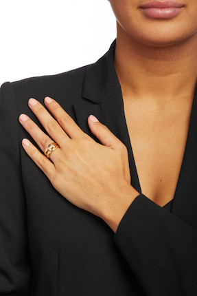 Bonhams : HERMES A GOLD 'H' RING