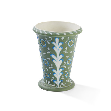 Bonhams Skinner : Wedgwood Harry Barnard Decorated Tricolor Jasper Vase ...