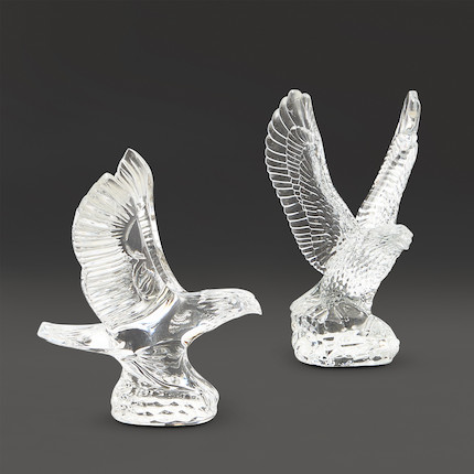 Bonhams Skinner : Two Waterford Glass Eagle Sculptures Ireland, late ...