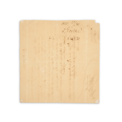 Bonhams Skinner : Goethe, Johann Wolfgang von (1749-1832), Letter Signed