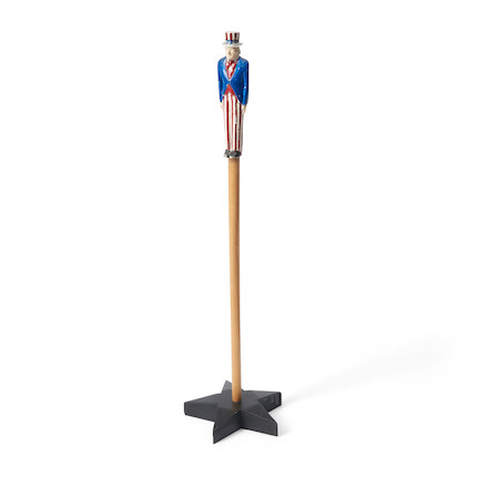 Bonhams Skinner : Carved Figure of Uncle Sam on a Stick United States ...