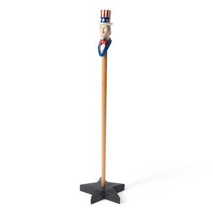 Bonhams Skinner : Carved Bust of Uncle Sam on a Stick United States, c ...