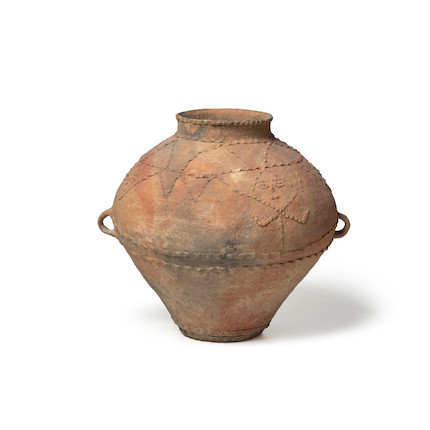 Bonhams : A RARE NEOLITHIC POTTERY JAR Majiayao culture, Banshan type ...