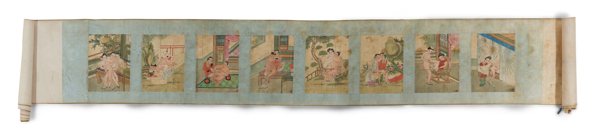 Bonhams Skinner Handscroll Depicting Erotic Scenes