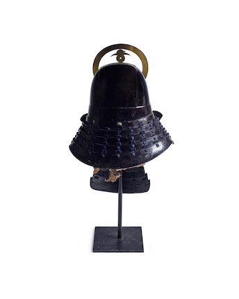 Bonhams : A WARABE KABUTO AND HANBO (HELMET AND HALF MASK FOR A CHILD ...