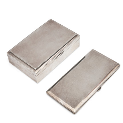 Bonhams Skinner : Two Japanese Silver Cases