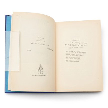 Bonhams Skinner : Lindbergh, Charles A. (1902-1974) We, first edition ...