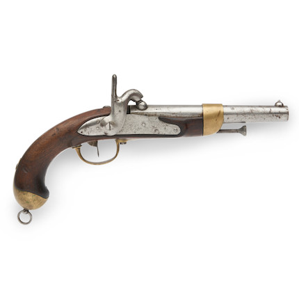 Bonhams Skinner : French Model 1822 Cavalry Pistol Converted to Percussion,