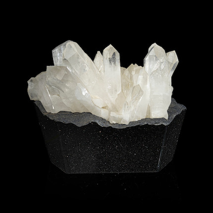 Bonhams : Quartz Crystal Cluster with Illuminated Base by Hovave Rappaport