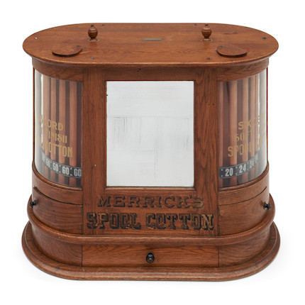 Bonhams Skinner : Merrick's Spool Cotton Thread Retail Display Cabinet ...