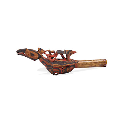 Bonhams : A Northwest Coast raven rattle