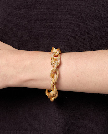 Bonhams : FILIPPINI FRATELLI AN 18K GOLD BRACELET