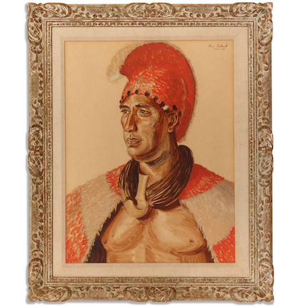 Bonhams : Ben Silbert (1893-1940) Portrait of Duke Kahanamoku in ...