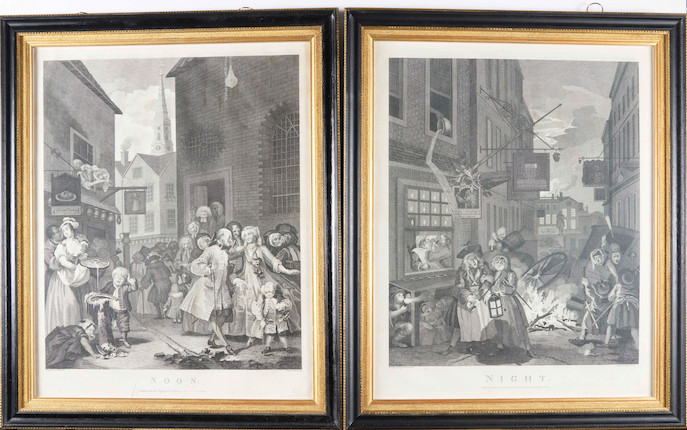 Bonhams Skinner : Seven Framed Hogarth Prints, London, England, 18th ...