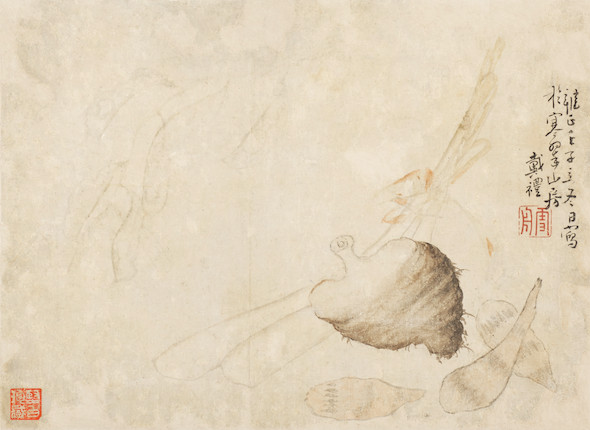 Bonhams : DAI LI (18TH CENTURY) Flowers and Insects, 1732 (2)