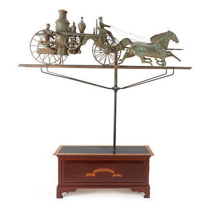 Bonhams Skinner : Exceptional Copper Horse-Drawn Fire Pumper ...