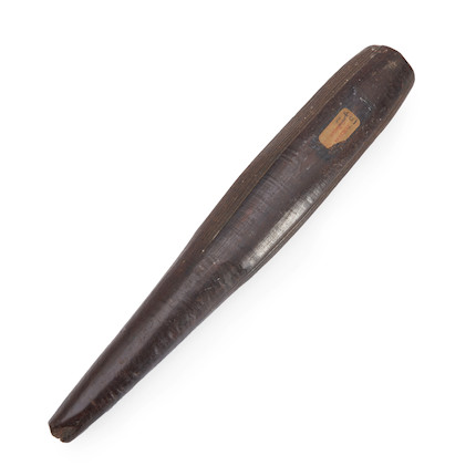 Bonhams Skinner : A Hawaiian Kapa beater Hohoa lg. 14 in.