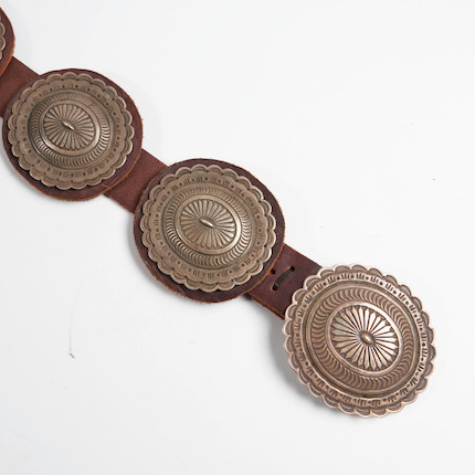 Bonhams Skinner : An Albert Payton silver concha belt Albert Payton ...