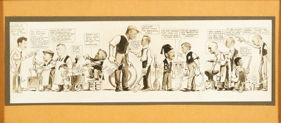 Bonhams Skinner : ZIMMERMAN, EUGENE (ZIM). 1862-1935. Two signed cartoons.