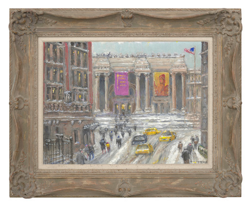 Bonhams : GUY ARTHUR WIGGINS (1920-2020) Mid-winter at the Metropolitan ...