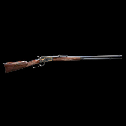 Bonhams Skinner : Winchester Model 1892 High Grade Engraved and Gold ...
