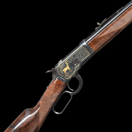 Bonhams Skinner : Winchester Model 1892 High Grade Engraved and Gold ...
