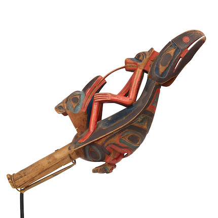Bonhams : A Haida raven rattle attributed to Albert Edward Edenshaw