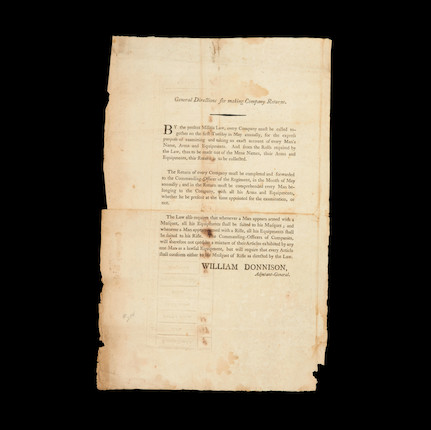 Bonhams Skinner : Three Early Federal Military Documents.