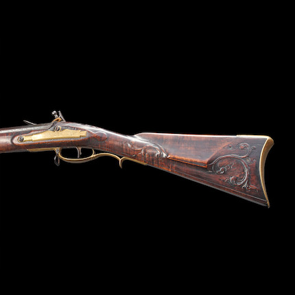 Bonhams Skinner : Rare Relief Carved J.P. Beck Signed Pennsylvania Long ...