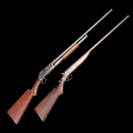 Bonhams Skinner : Two Early 12 Gauge Shotguns. Curio or Relic firearm