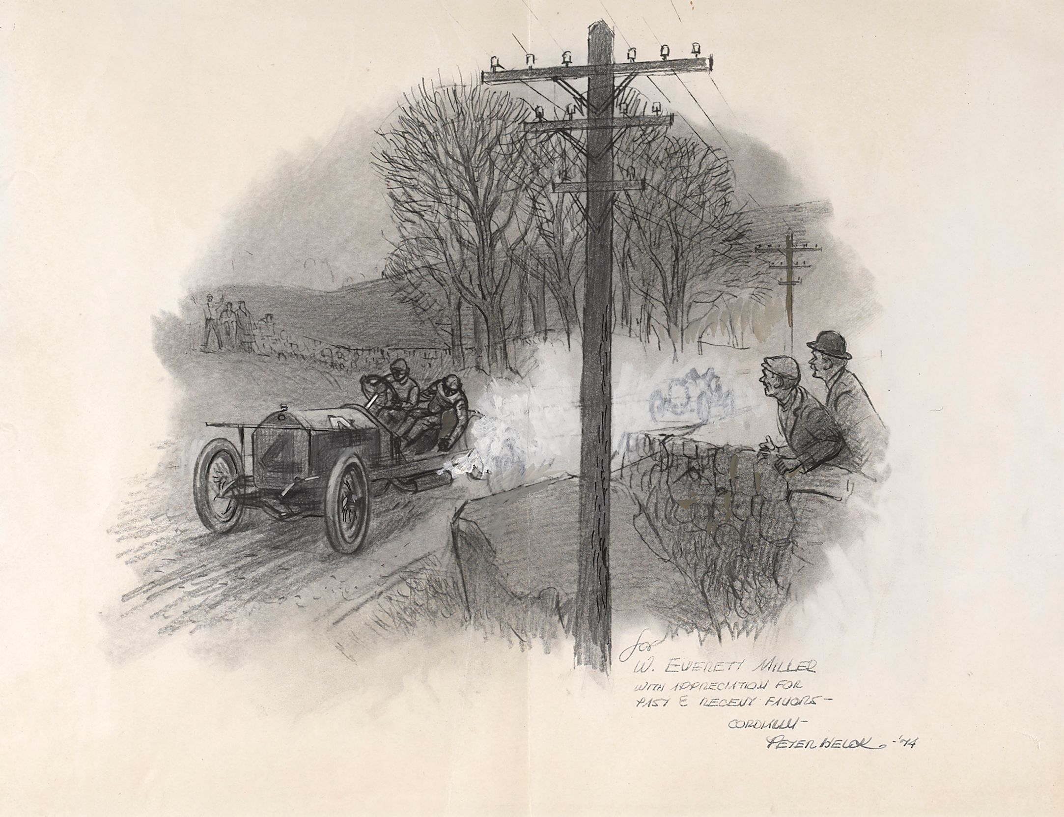 Bonhams Cars : A personalized illustration by Peter Helck, Approximate ...