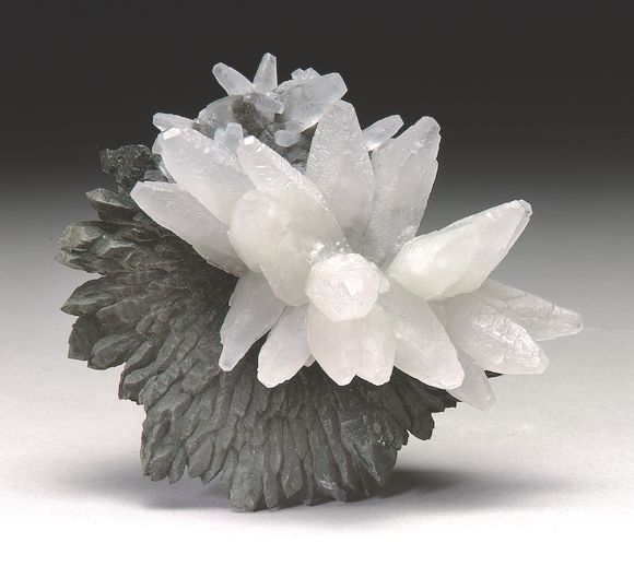 Bonhams : Calcite, Celadonite and Quartz