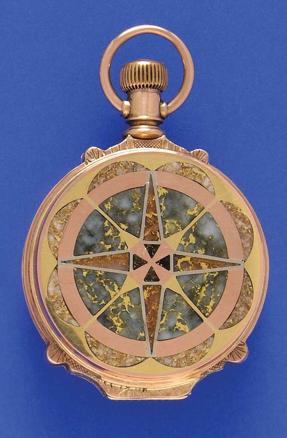 Bonhams : Gold-in-Quartz Inlaid Pocket Watch