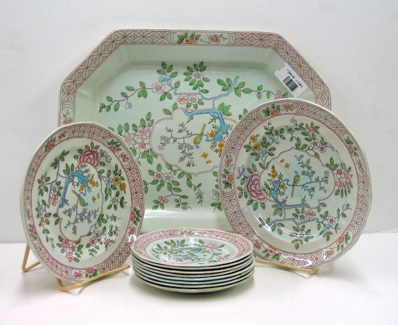Bonhams : An Adams stoneware dinner service in the Calyx pattern