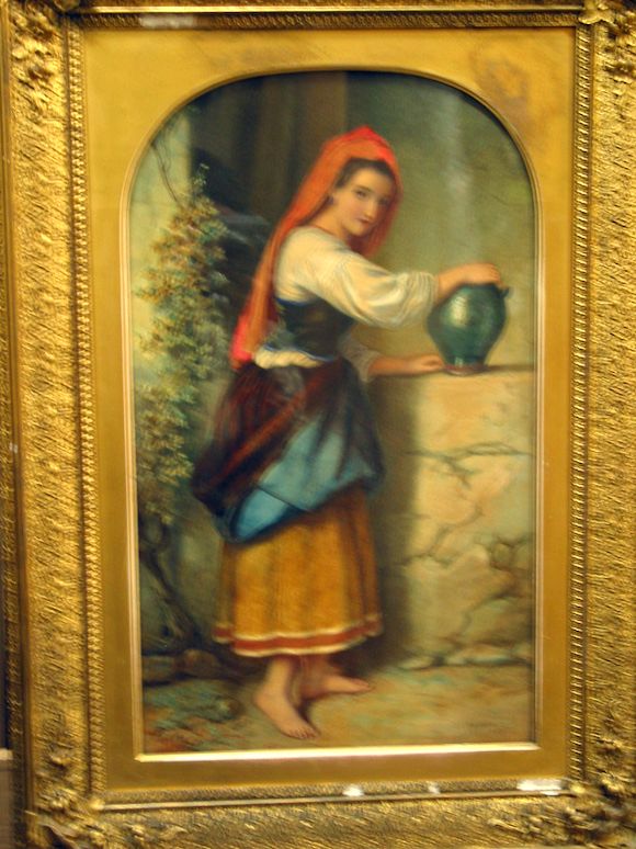 Bonhams : Augustus-Jules Bouvier (British, 1800-1867) A Basque girl by ...