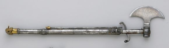 Bonhams : An Indian combination axe matchlock pistol