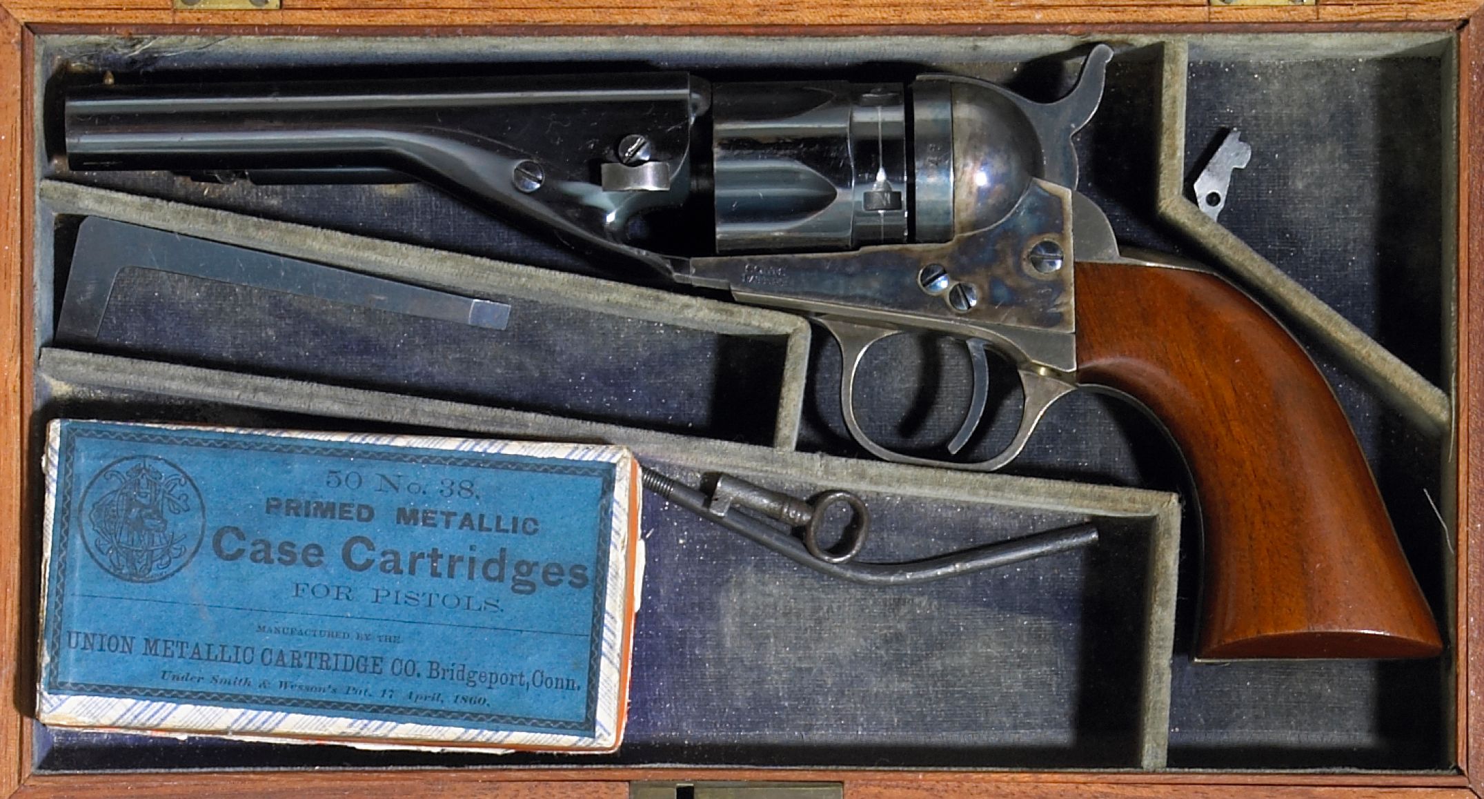 A cased Colt Model 1862 Police round barrel conversion revolver ...