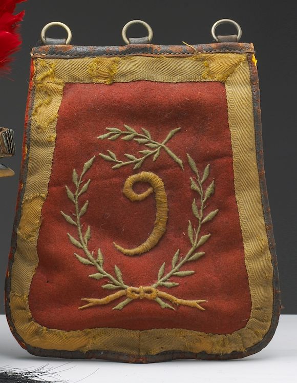 Bonhams : A named French Empire sabretache for the 9th Hussars