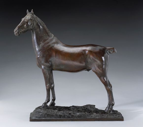 Bonhams : Henry Merwin Shrady (1871-1922) A Standing Horse, 1902 height ...