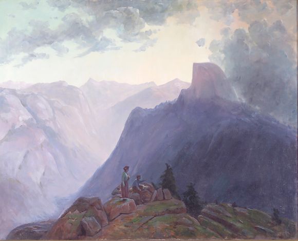 Bonhams : Harry Cassie Best (1863-1936) Two Figures on the Rim of ...