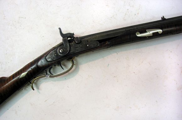 Bonhams : An American full stocked percussion rifle