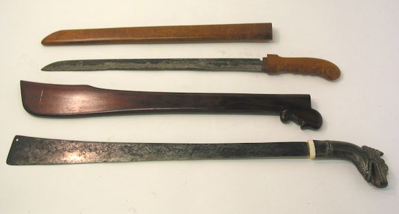 Bonhams : A lot of two Malaysian edged weapons
